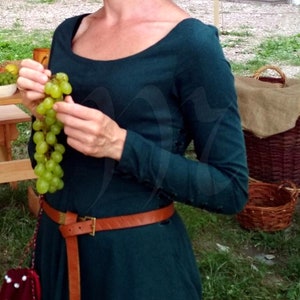 Cotte Simple, Medieval Linen Dress, Women's Gothic Cotte, Tied Kirtle ...