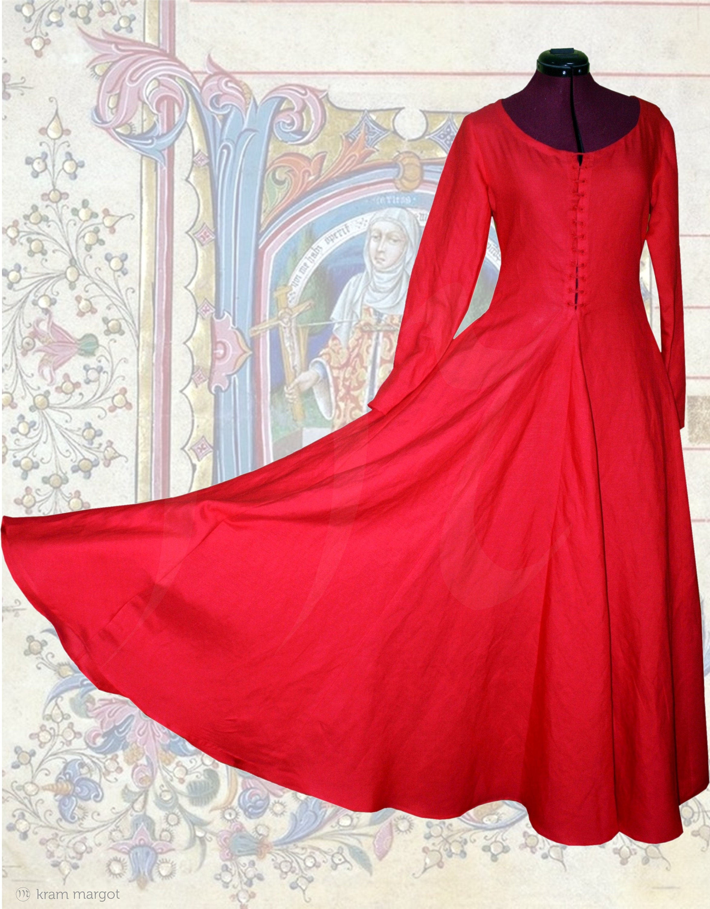 Cotte Simple Medieval Linen Dress Women's Gothic Cotte - Etsy UK