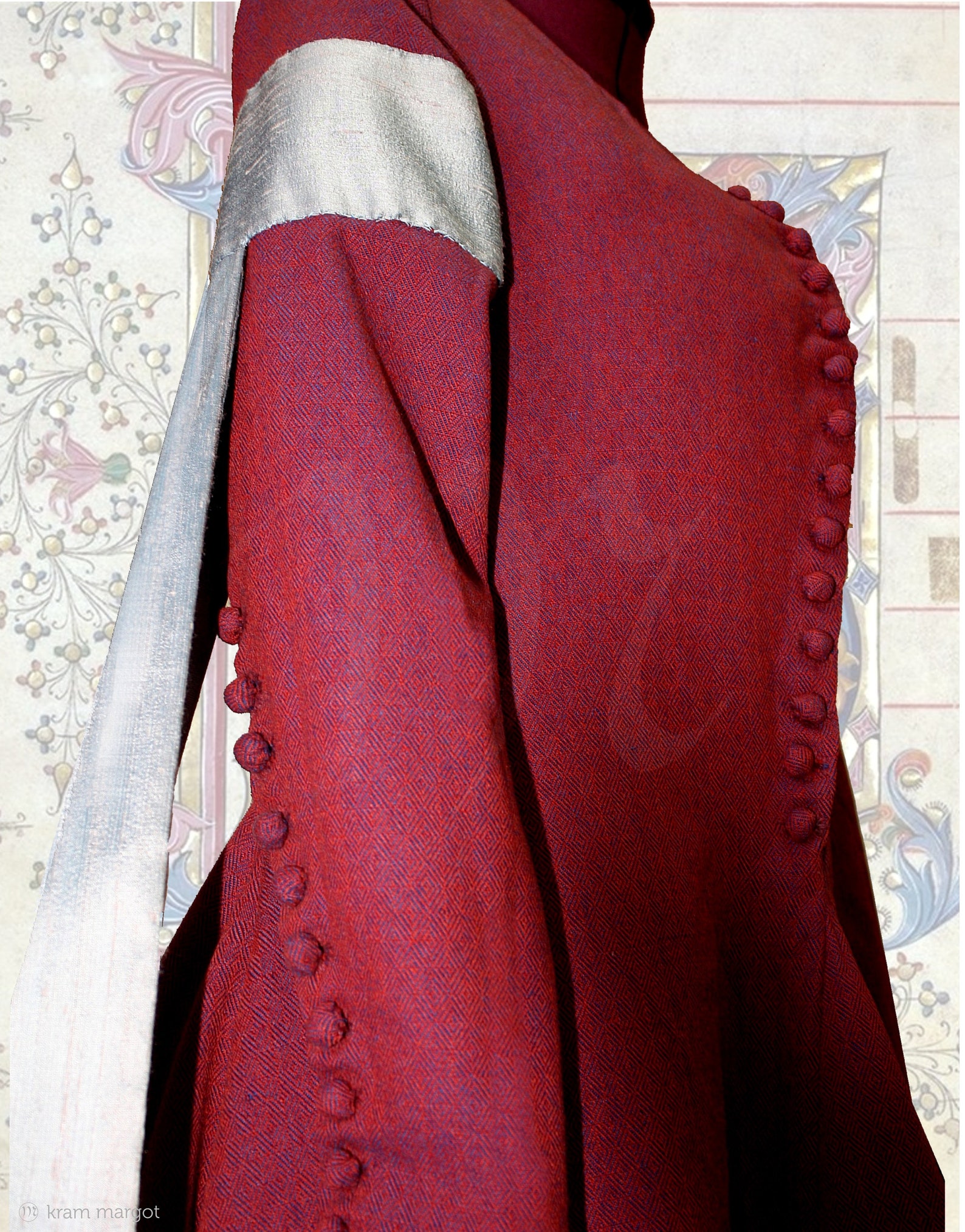 Medieval Cote-hardie With Tippets Court Gothic Dress Noble - Etsy