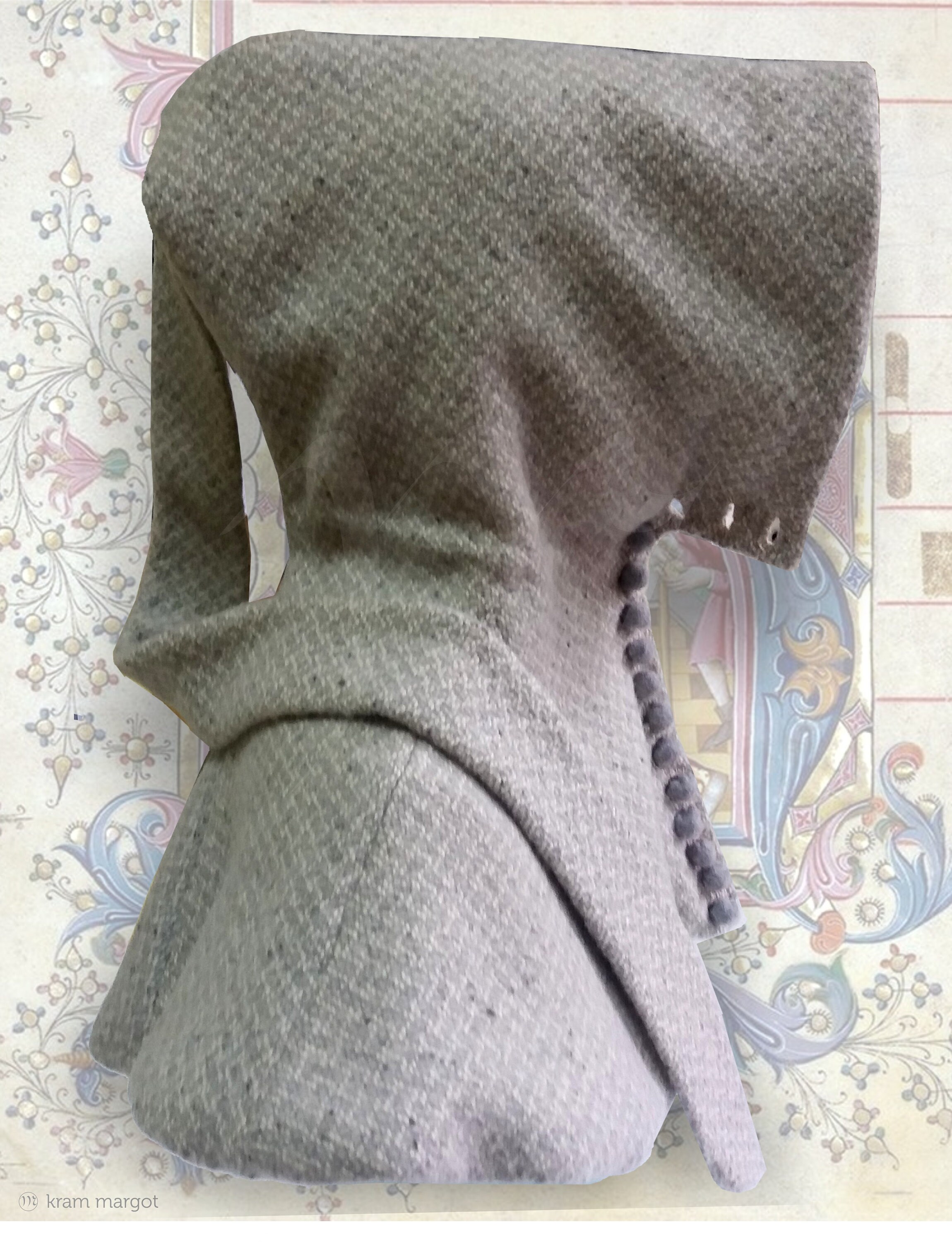 Medieval Women's Hood With a Long Tail and Textile - Etsy