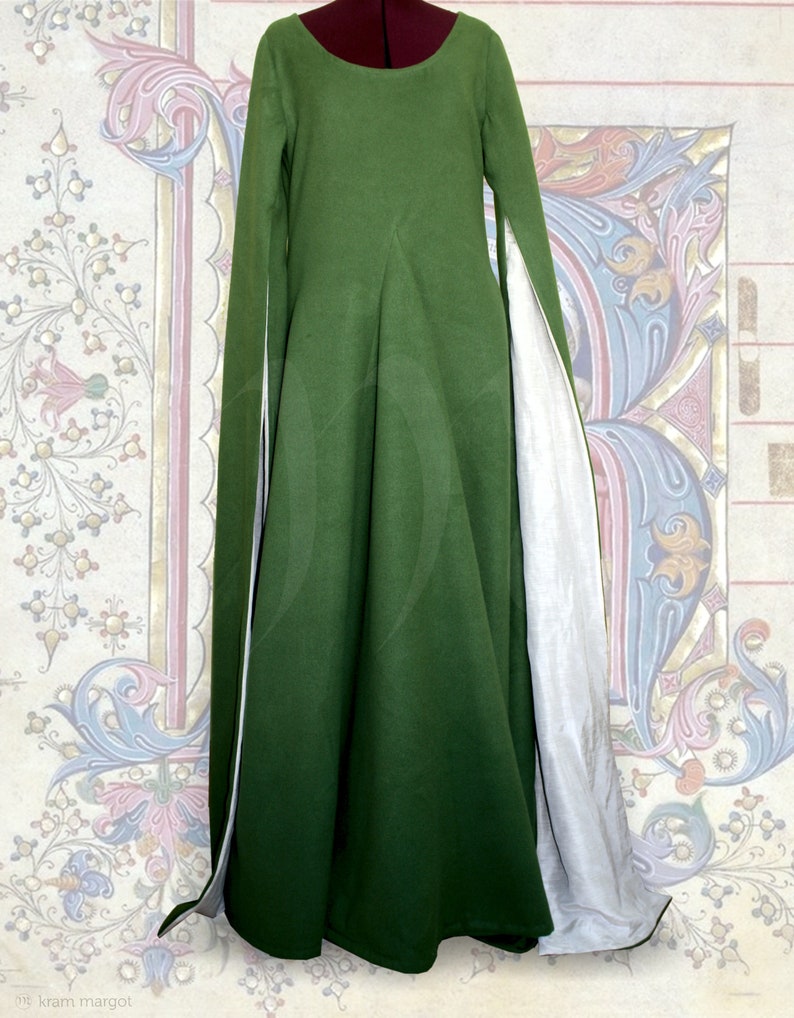 Medieval cote-hardie cotte-hardie cotardie cotehardie with | Etsy