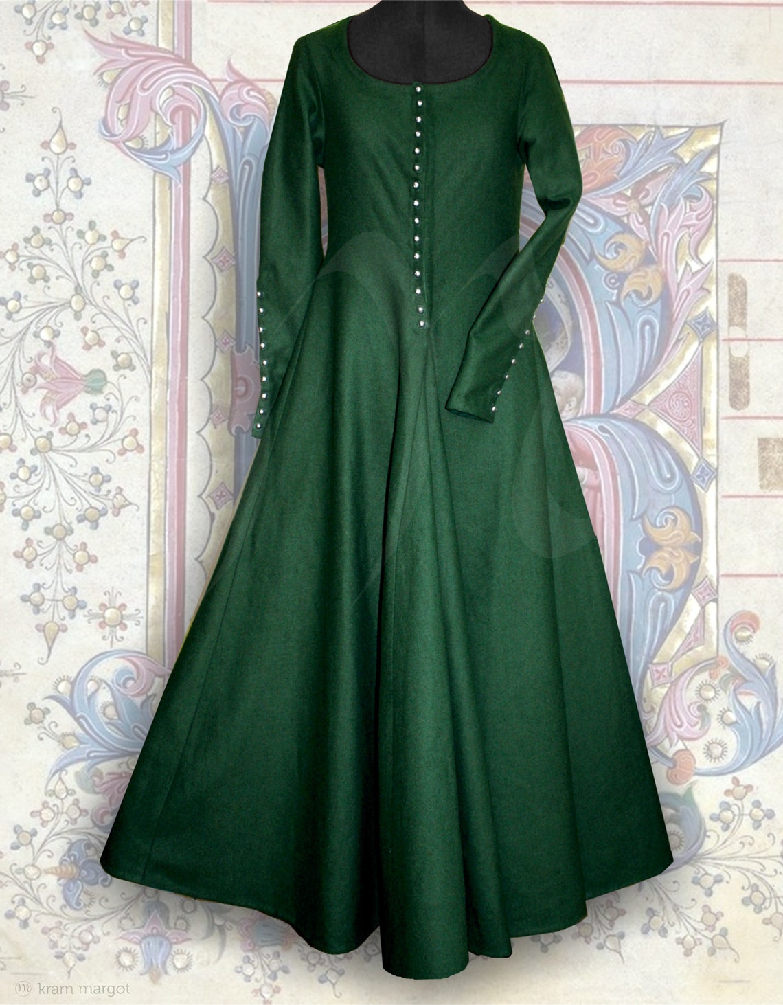 Medieval cote-hardie cotte-hardie cotardie cotehardie | Etsy