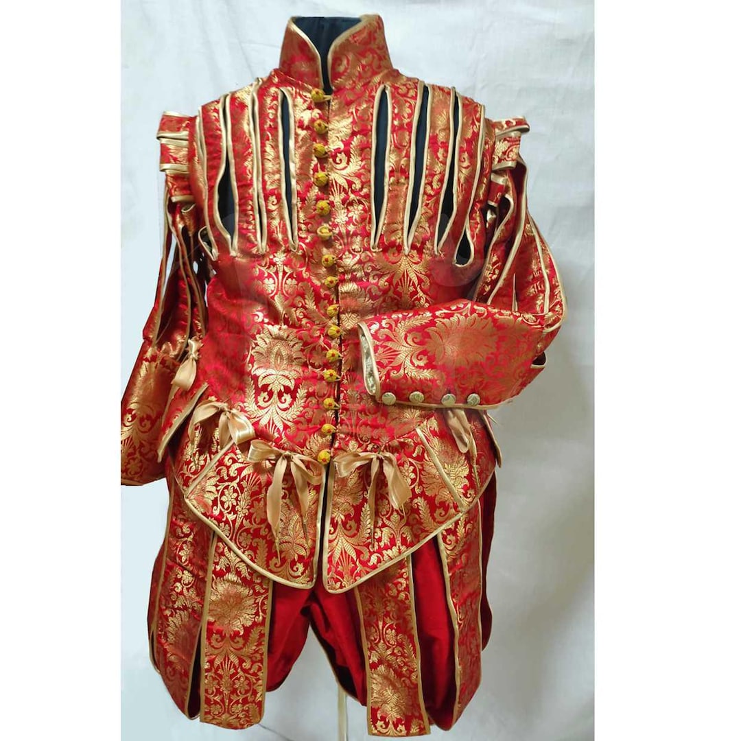 Complete Set | Silk Doublet and Trunkhose, Renaissance Silk Jacket ...