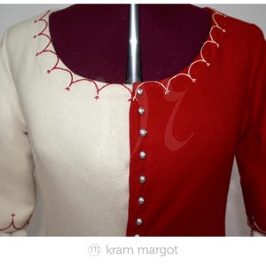 Cotehardie With Tippets, Court Gothic Dress; Noble Lady's Kirtle ...