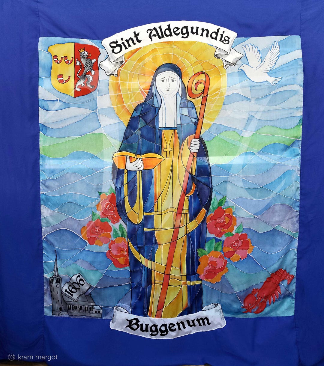 Hand-painted Medieval Silk Banner, Paint on Silk, PHYSICAL PRODUCT - Etsy