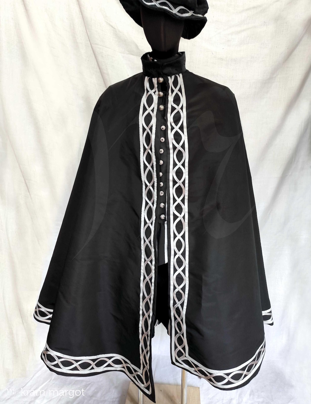 Short Silk Cloak With Decorative Trimming, Renaissance Spanish Court ...