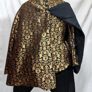 Short Silk Cloak, Medieval, Renaissance, Baroque Coat, Gothic Pilgrim ...