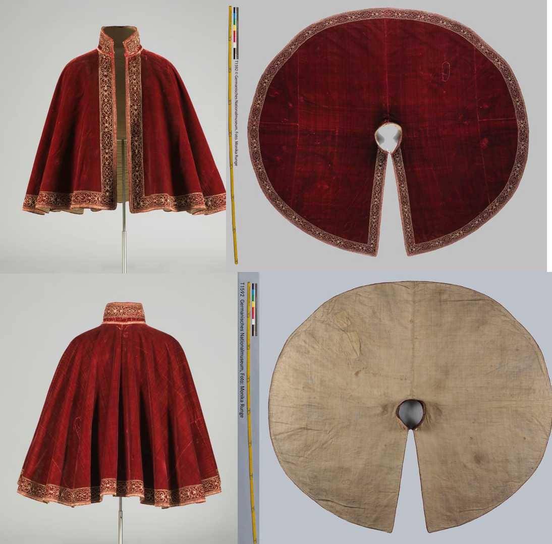 Short Silk Brocade Cloak, Renaissance - Baroque Mantle, 16th-17th ...