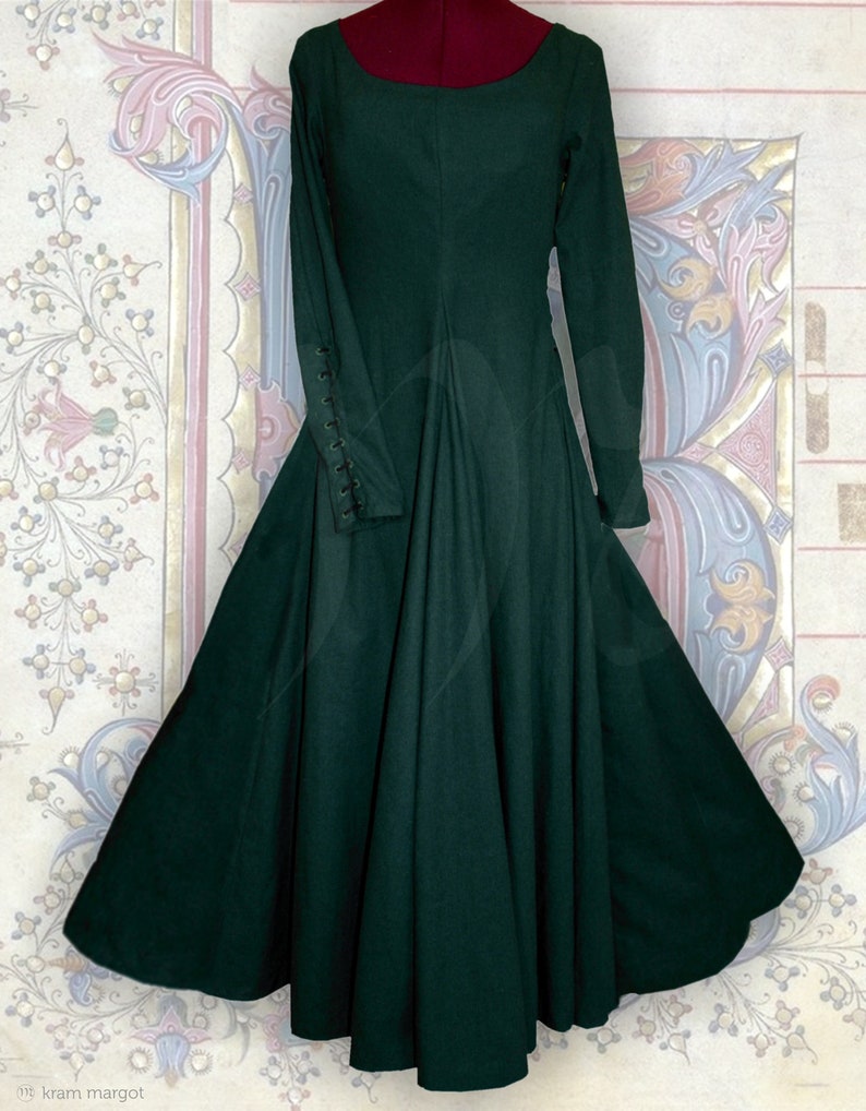 Cotte Simple Medieval Linen Dress Women's Gothic Cotte - Etsy