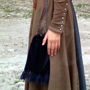 Medieval Wool Purse With Tassels; Reenactment Pouch; Coin Drawstring ...