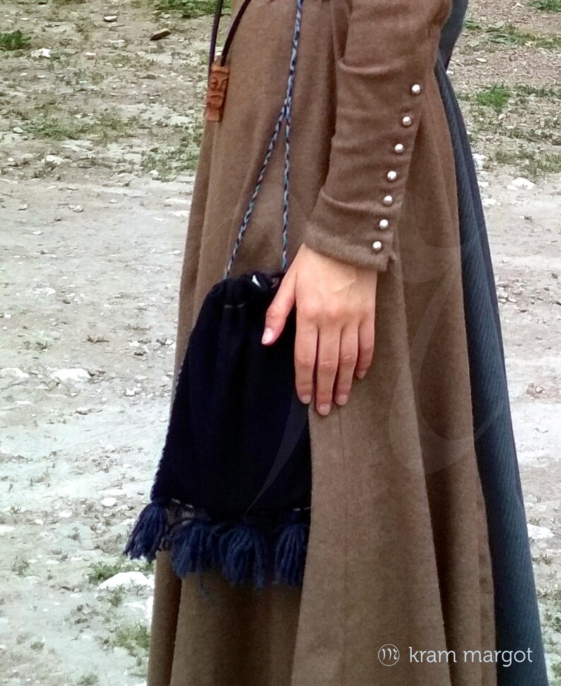 Medieval Wool Purse With Tassels Reenactment Pouch Coin - Etsy
