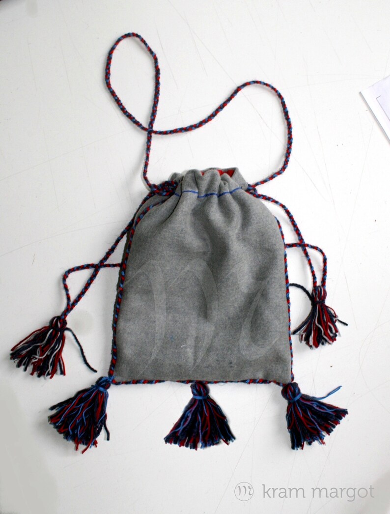 Medieval Wool Purse With Tassels Reenactment Pouch Coin - Etsy