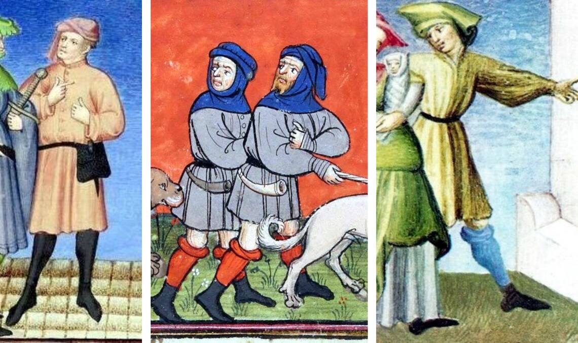 Robe Medieval Male Gown Short Wool Dress for Men Working - Etsy