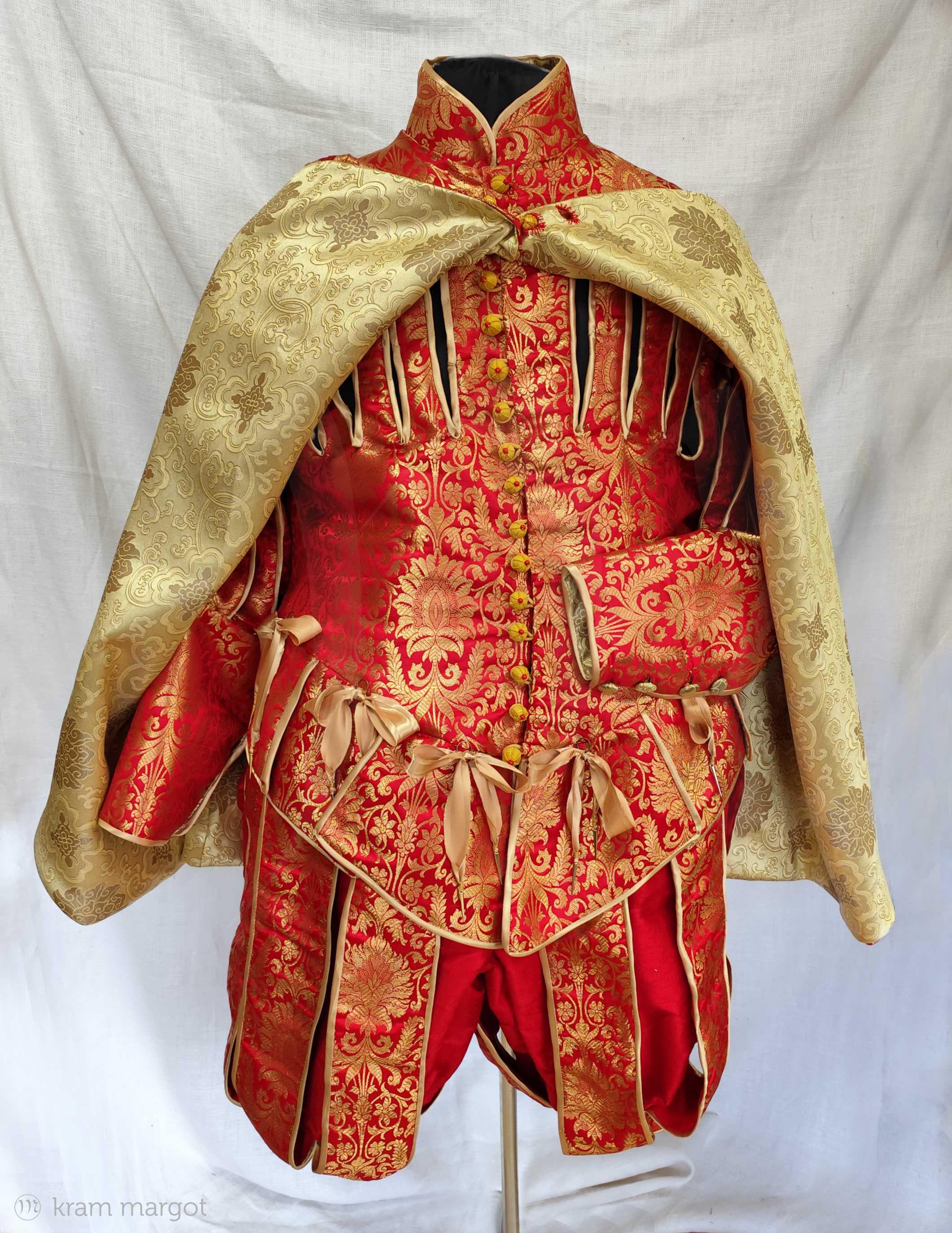 Complete Set | Silk Doublet and Trunkhose, Renaissance Silk Jacket ...
