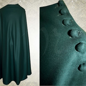 Long Wool Cloak, Medieval Coat, Gothic Pilgrim Cape, 13th-15th ...