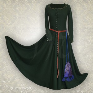 Cotehardie With Tippets, Court Gothic Dress; Noble Lady's Kirtle ...