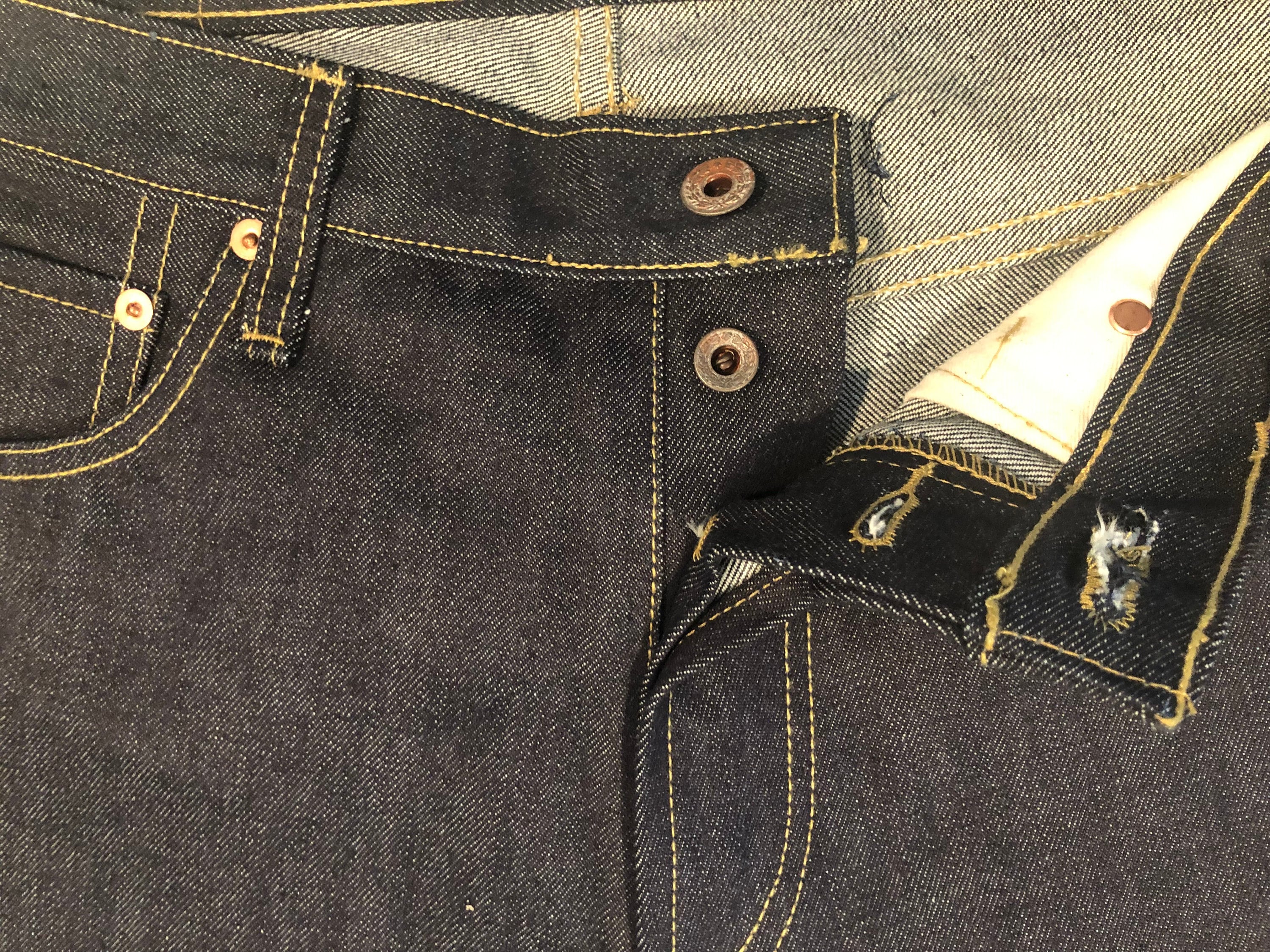Shrink to Fit Raw Denim Selvedge Jeans - Etsy Australia