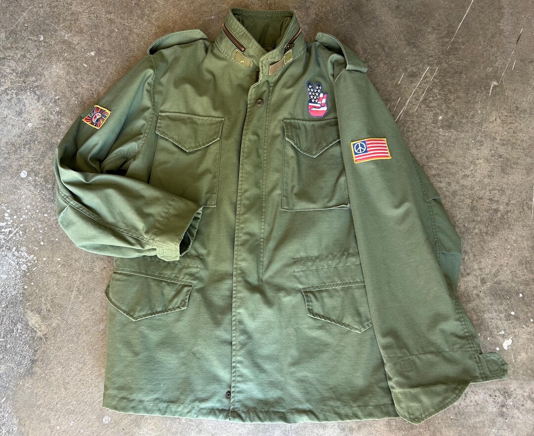 Alpha Industries Military Jacket With Patches - Etsy