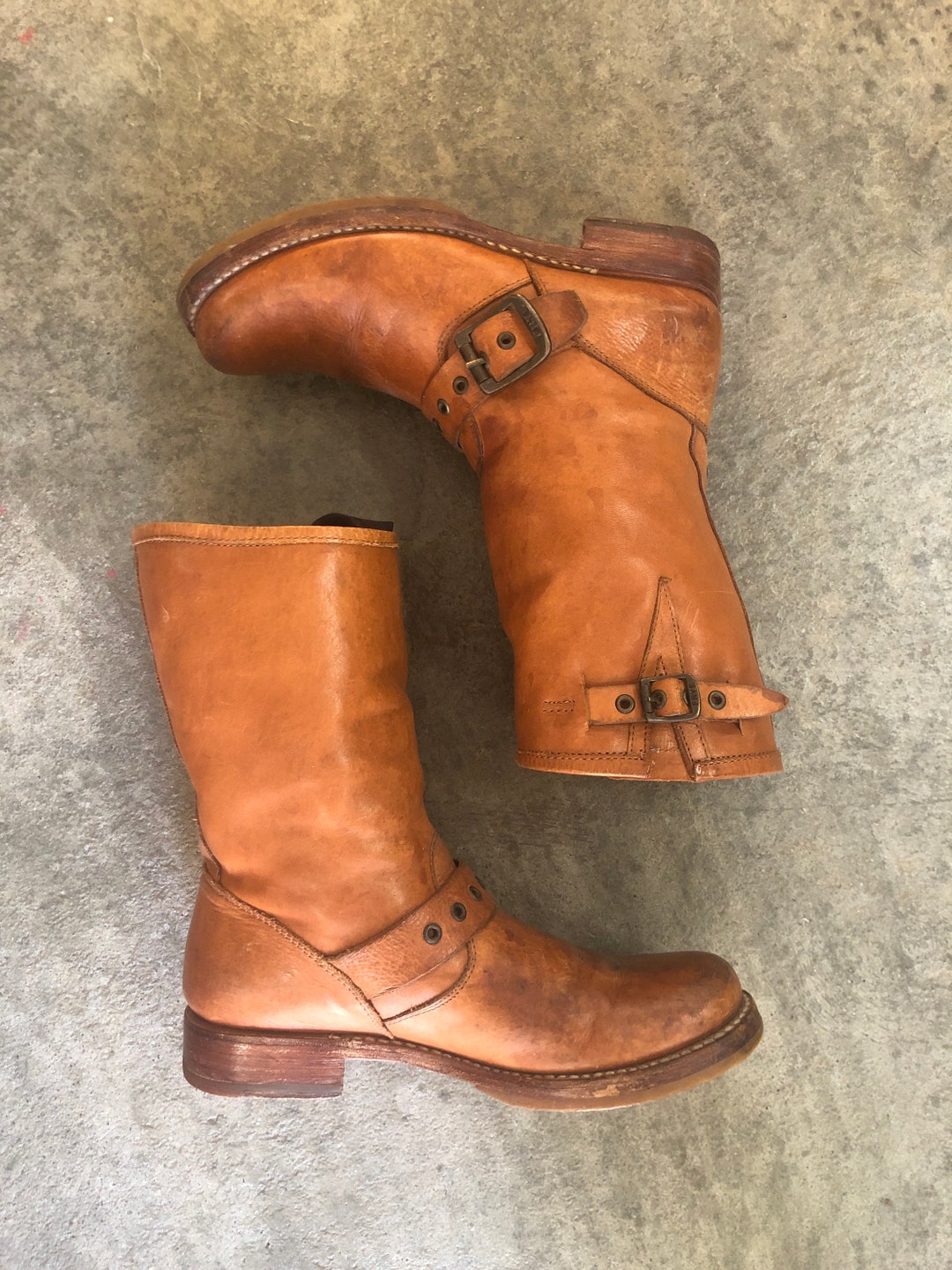 Rare Tan Frye Engineer Boots - Etsy