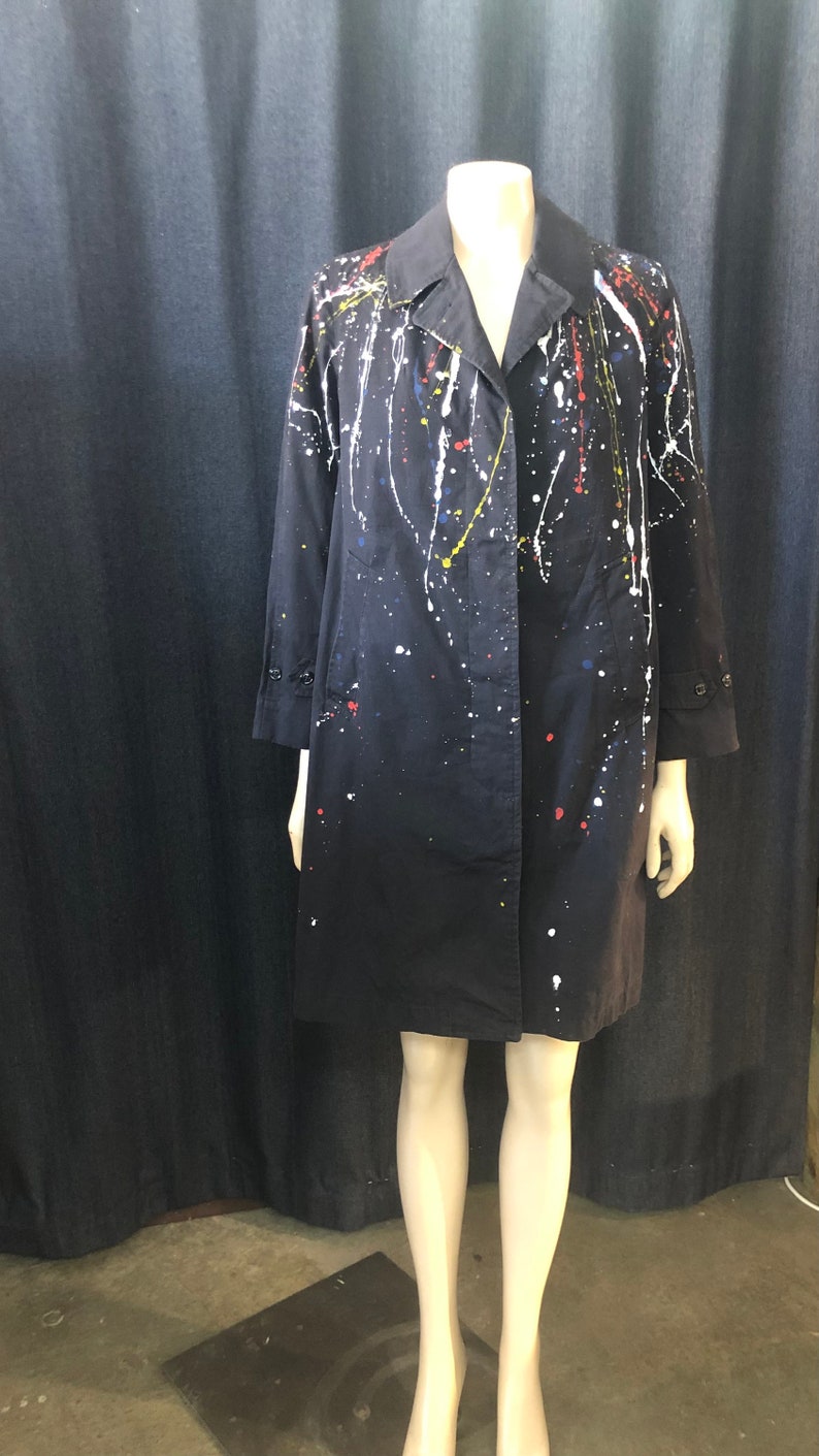 Vintage Coat With Paint Splatters - Etsy