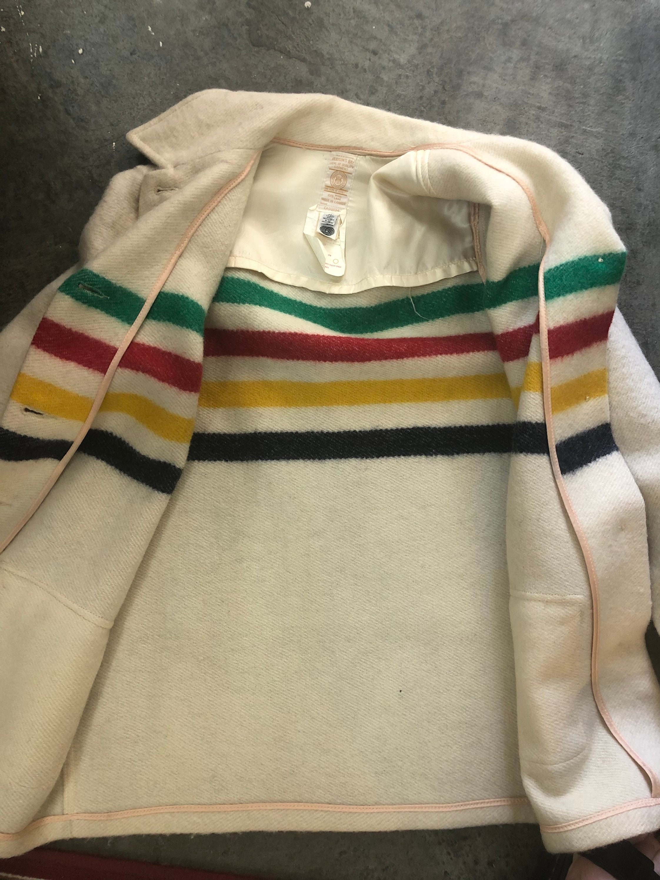 Vintage Hudson Bay Pure Wool Jacket - Etsy