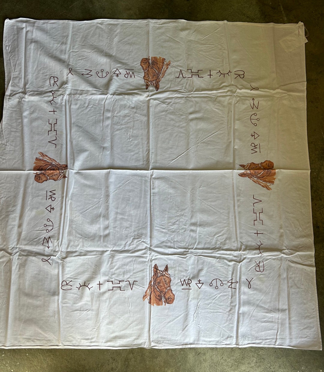 Vintage Western Tablecloth - Etsy