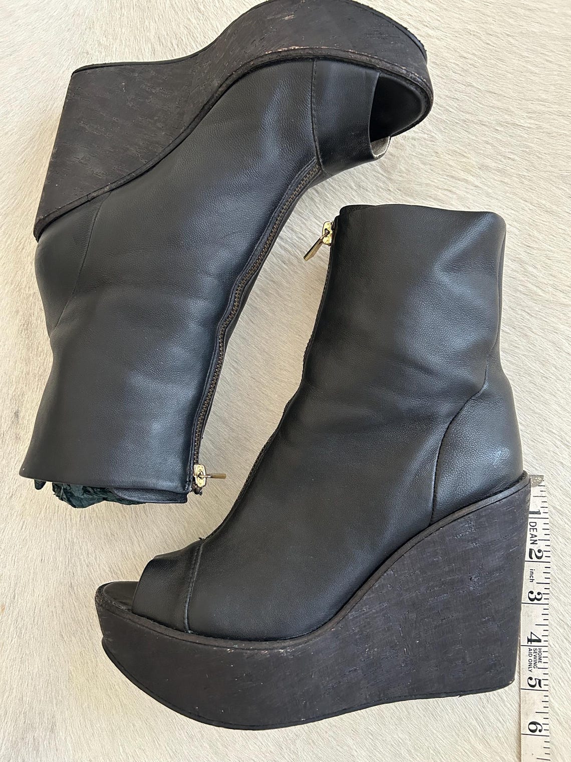 Beau Coops Zip up Leather Platform Boots - Etsy