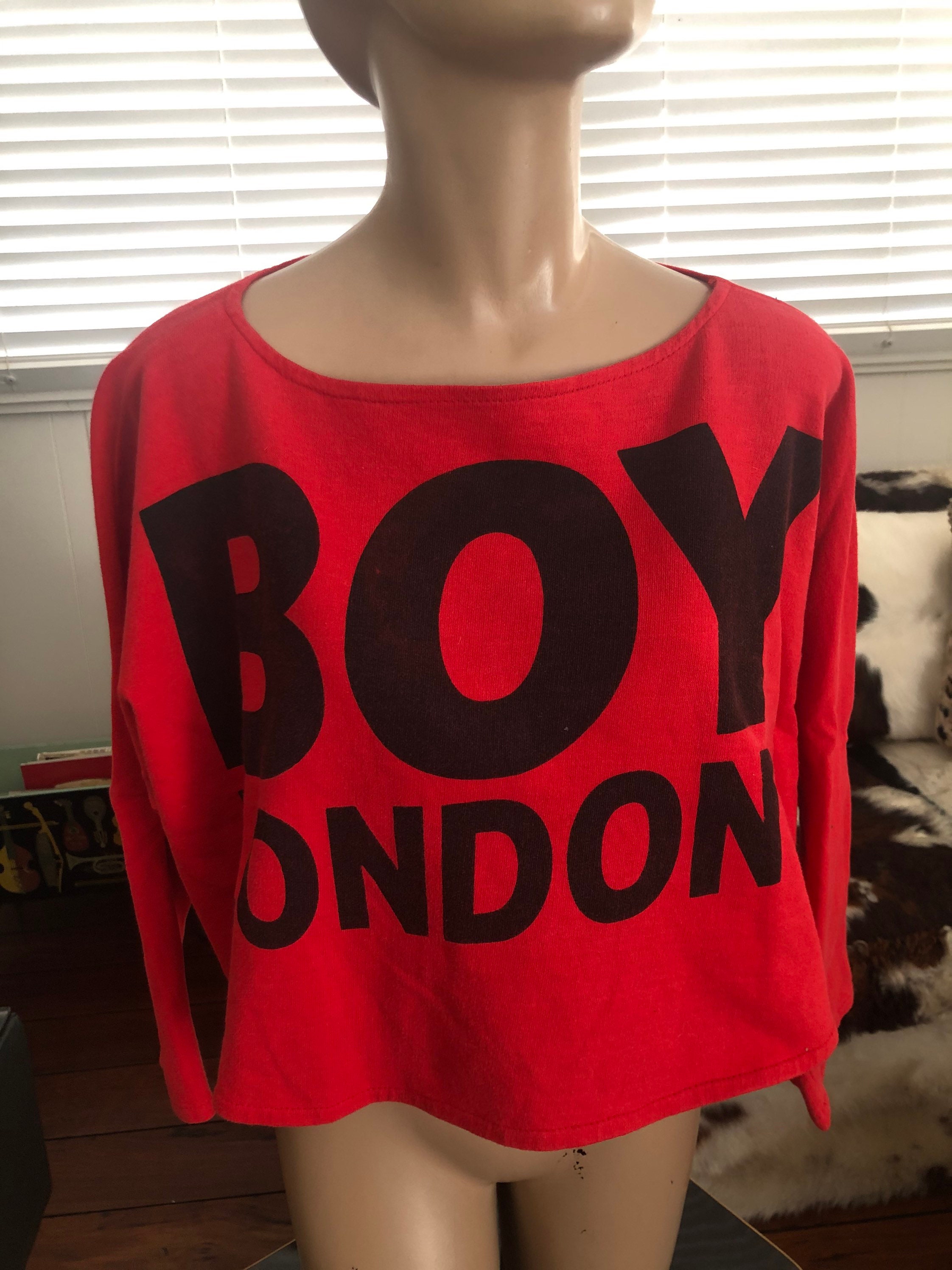 Original 1980’s BOY of London Red Crop Top - Etsy UK