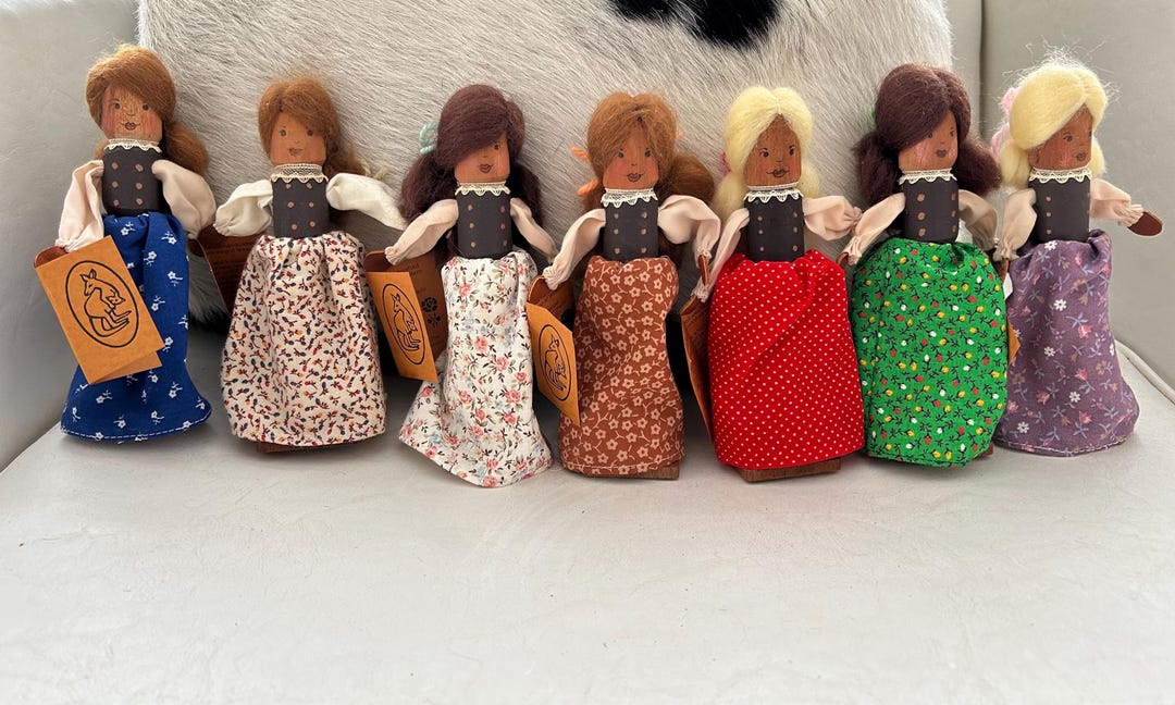 Set of 7 Australian Handcrafted Early Settler Dolls - Etsy