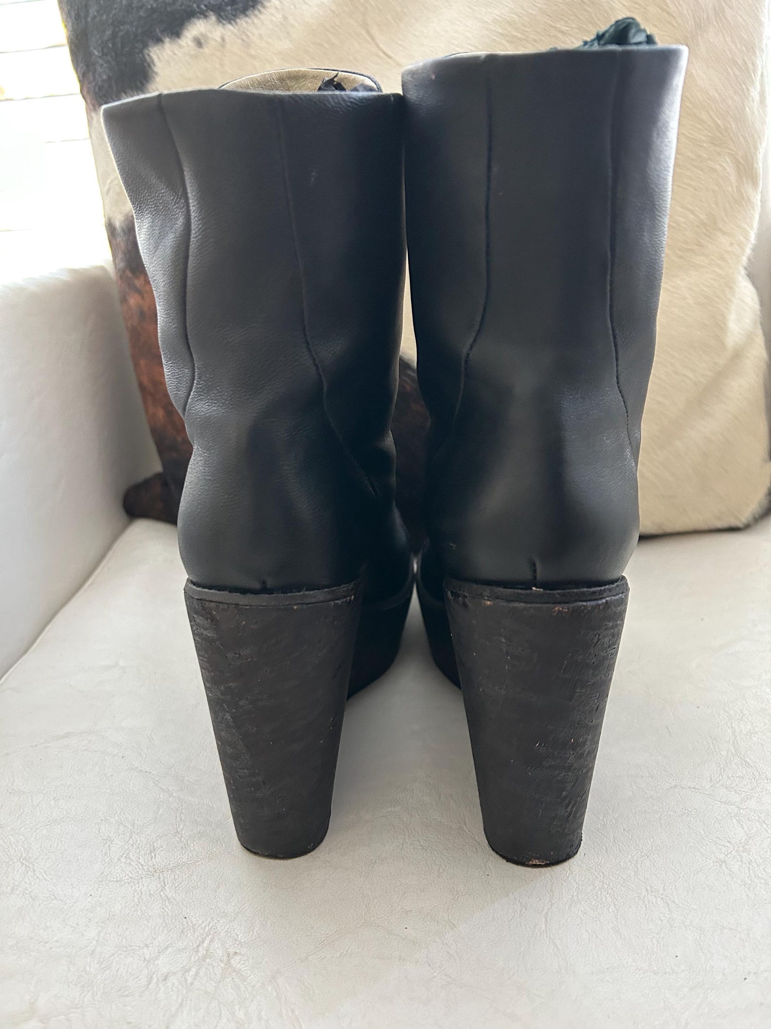 Beau Coops Zip up Leather Platform Boots - Etsy