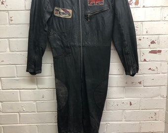 Very Rare Vintage 1970s One Piece Leather Motorcycle Racing Suit Made ...