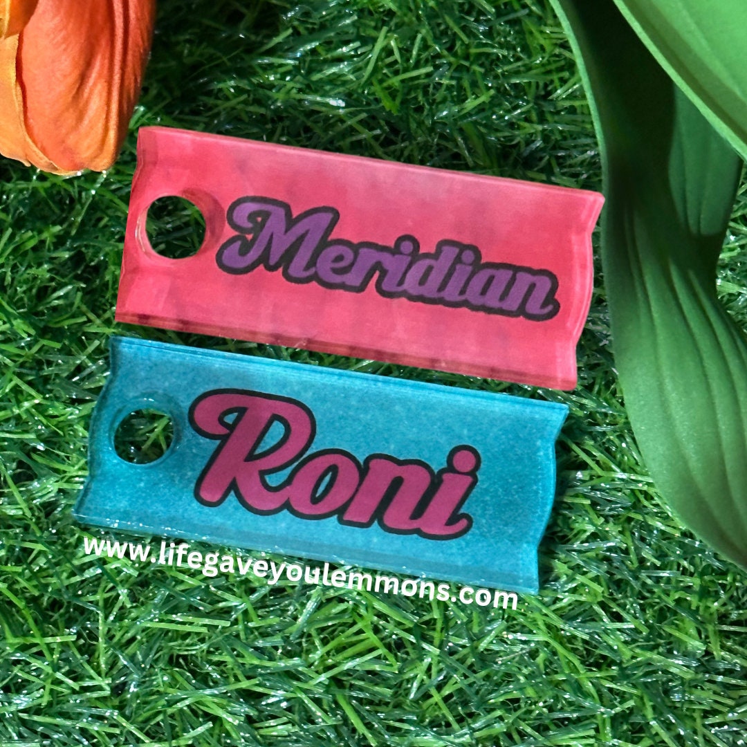 Tumbler Name Plate Colorful - Etsy