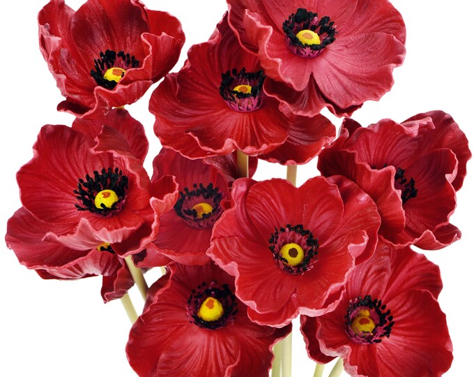 Fiveseasonstuff Real Touch Artificial Poppy Flowers Home - Etsy