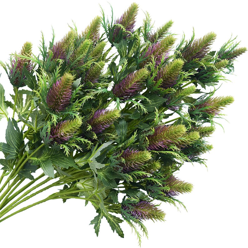 Fiveseasonstuff 8 Stems Real Size Artificial Thistle Spray - Etsy