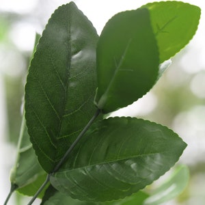 2 Branches of Artificial Lemon Leaves - Etsy