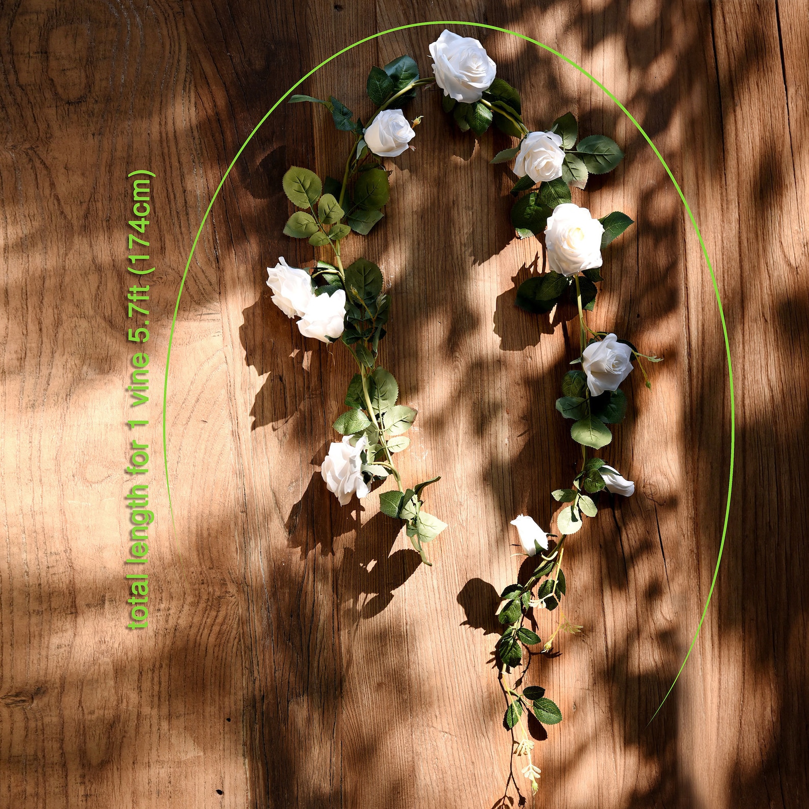 Fiveseasonstuff 2 Pcs 11.4ft Bendable White Flower Garland - Etsy