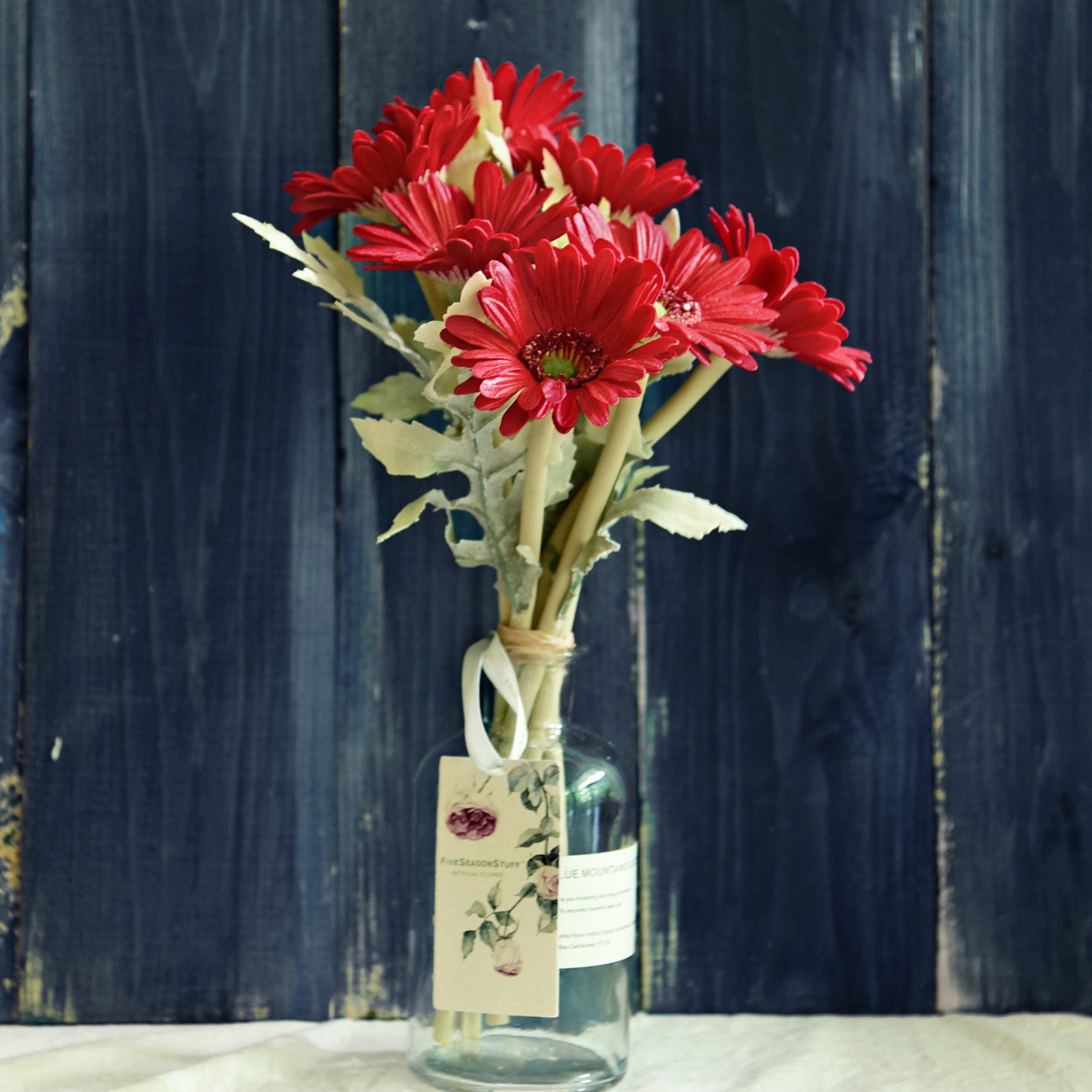 Fiveseasonstuff 7 Stems of Artificial Real Touch Gerbera - Etsy