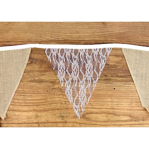 Vintage Burlap Long Bunting Banner Jute Hessian Rustic Wedding ...