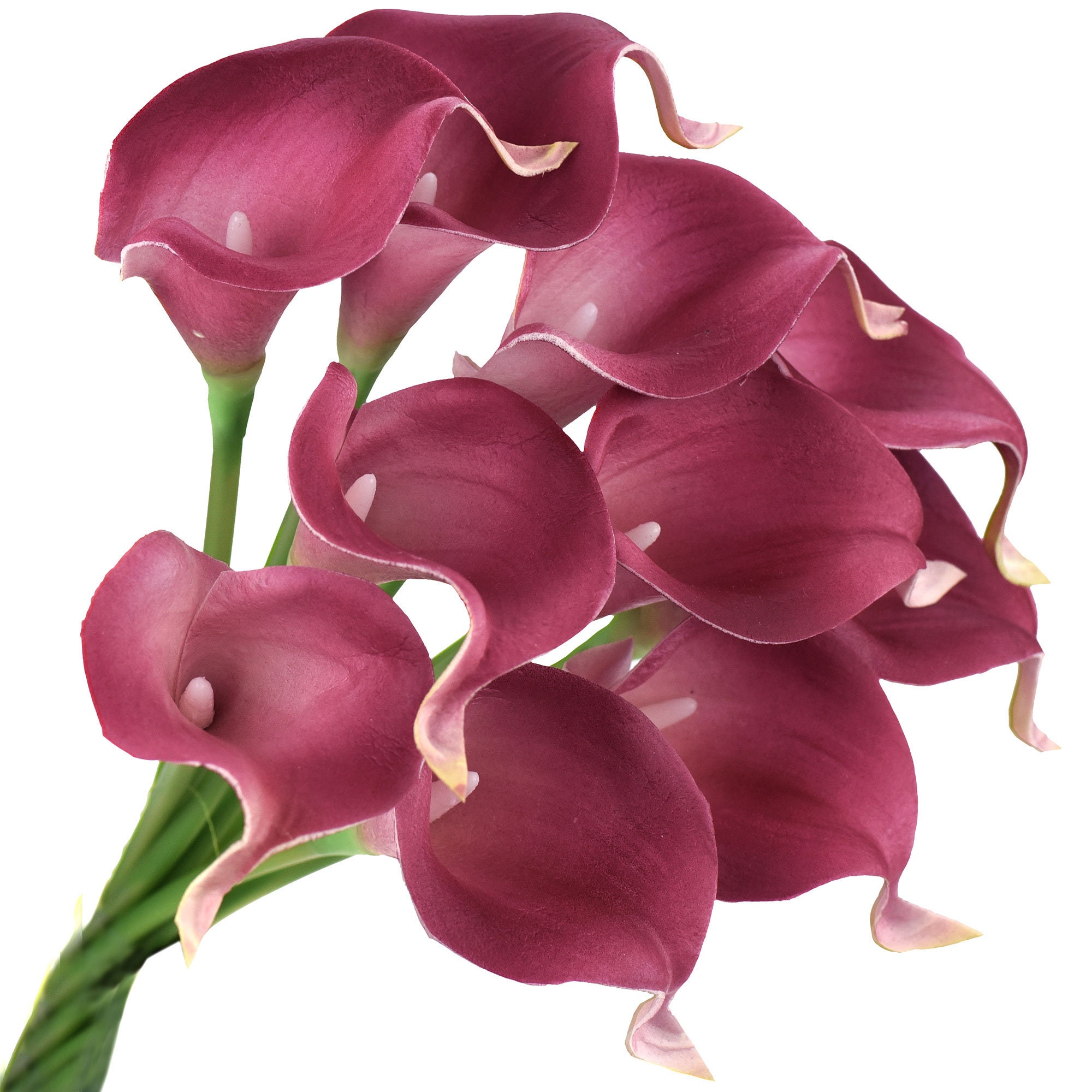 Fiveseasonstuff 10 Stems Real Touch mystery Rosy Red Calla - Etsy