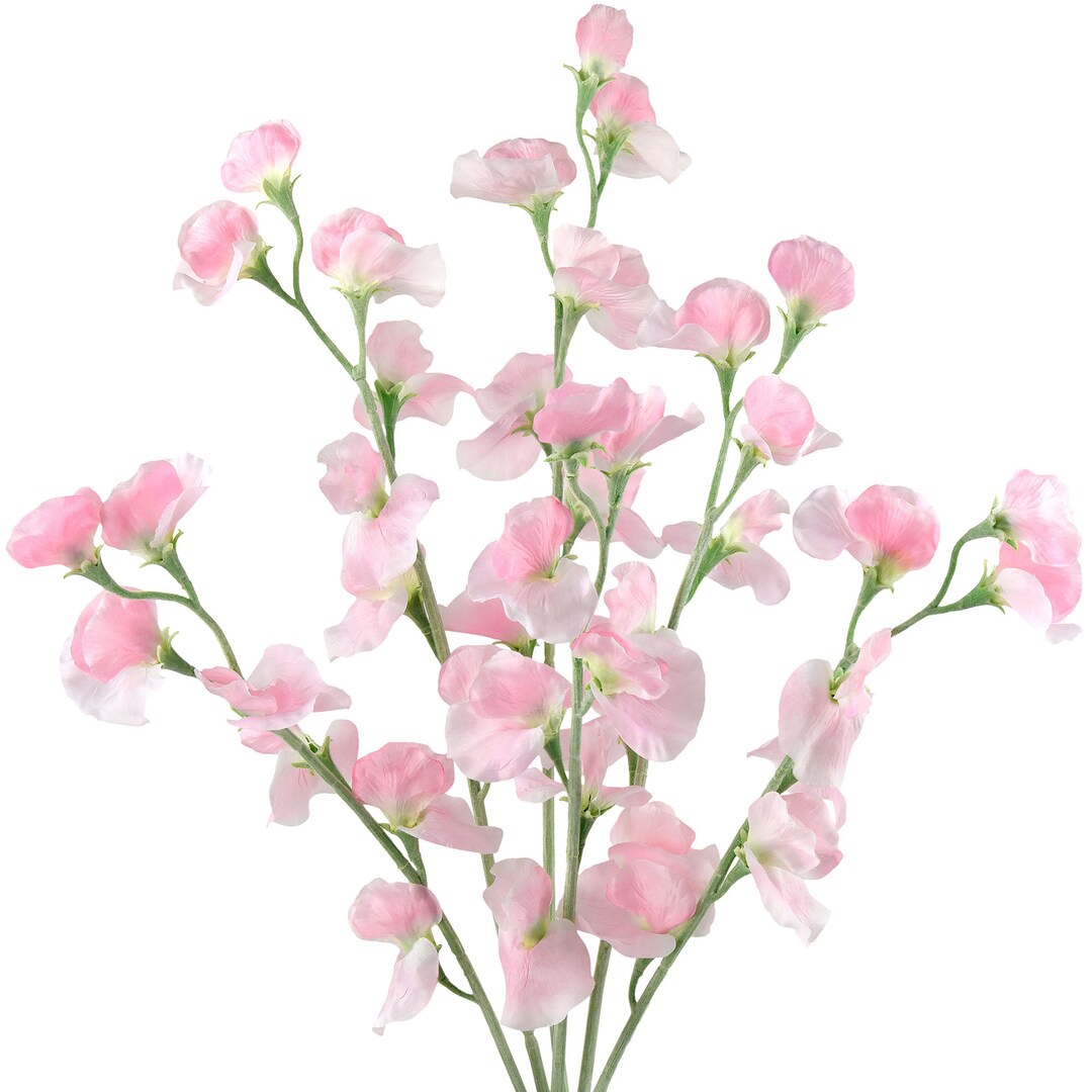 Misty Light Pink Sweet Pea Flowers Real Looking Artificial Flowers Home ...