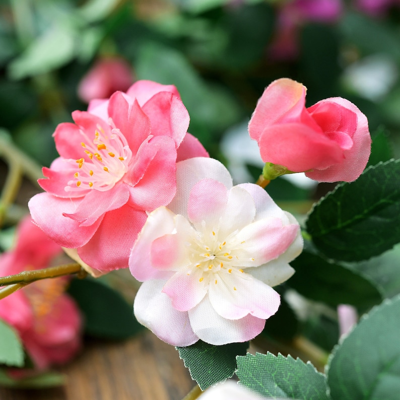 Fiveseasonstuff 2 Pcs 12ft Bendable Flower Garland Artificial - Etsy