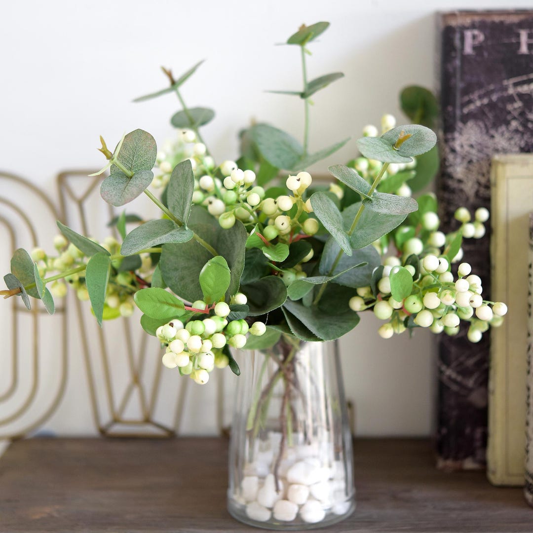 White Berry Picks: Mini Artificial Snowberry Sprigs, 9.8 In - Etsy