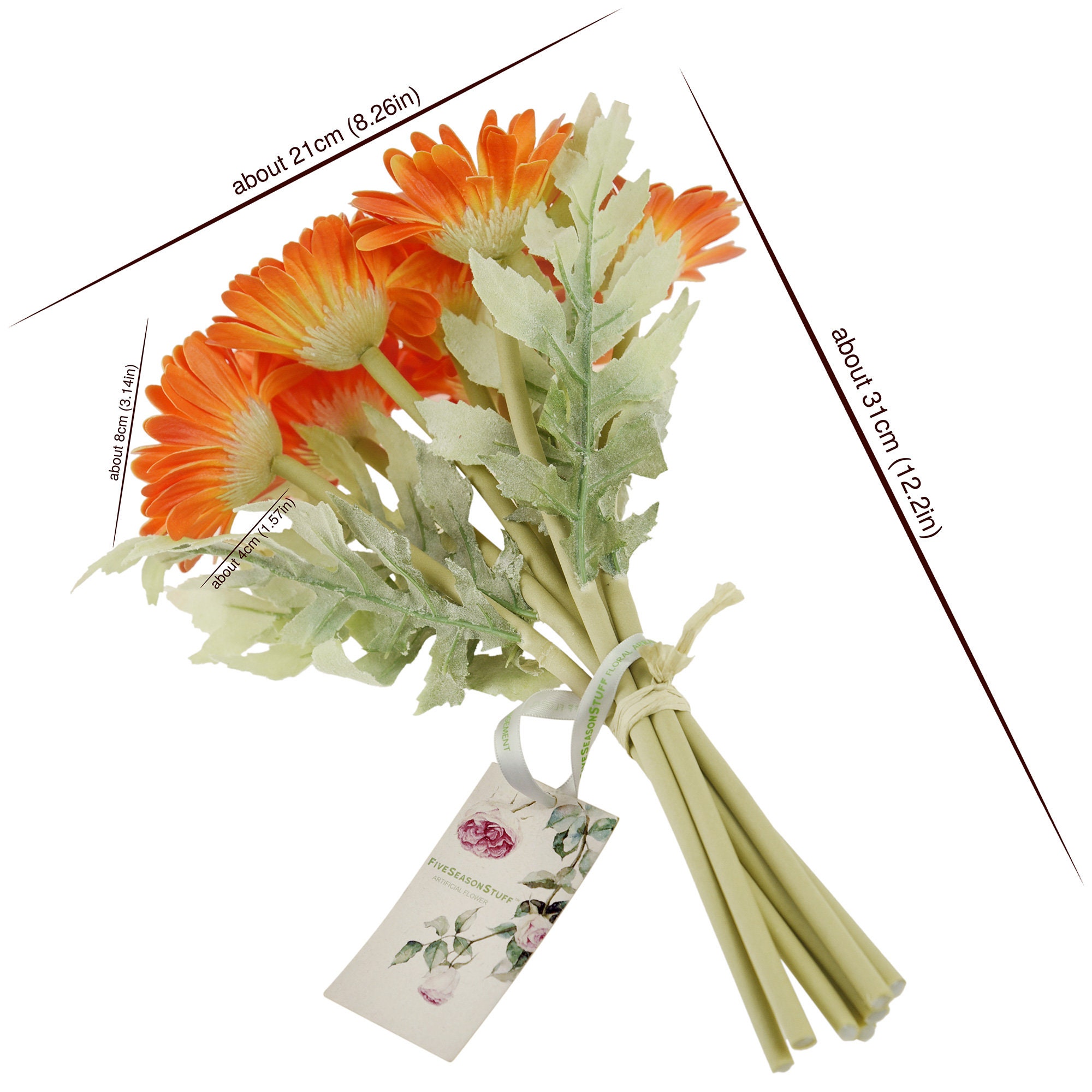 Fiveseasonstuff 7 Stems of Artificial Real Touch Gerbera - Etsy