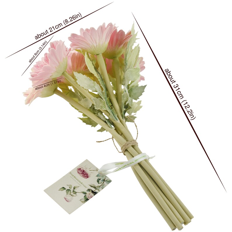Fiveseasonstuff 7 Stems of Artificial Real Touch Gerbera - Etsy