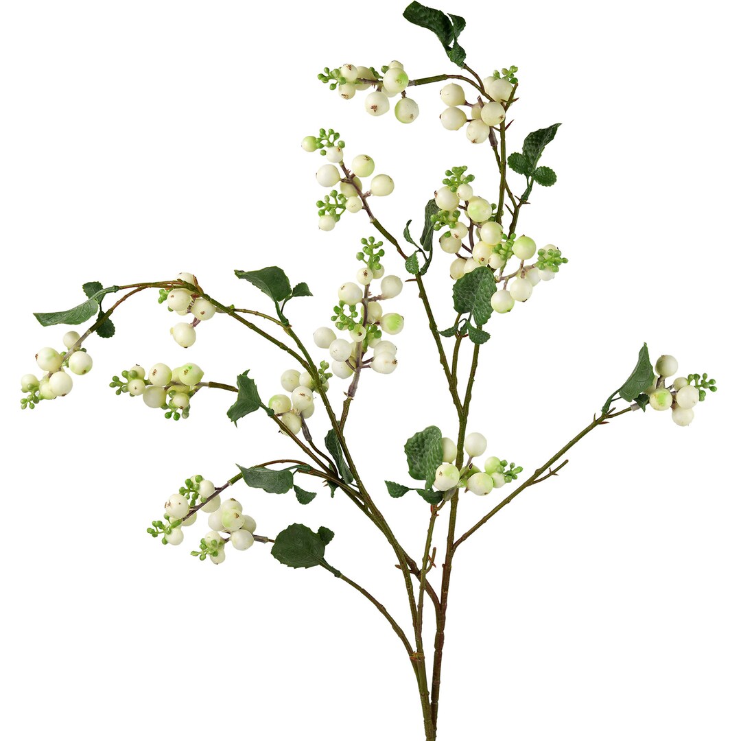 Versatile Artificial Holly Snowy White Bliss Long Stems: Seto of 2 ...