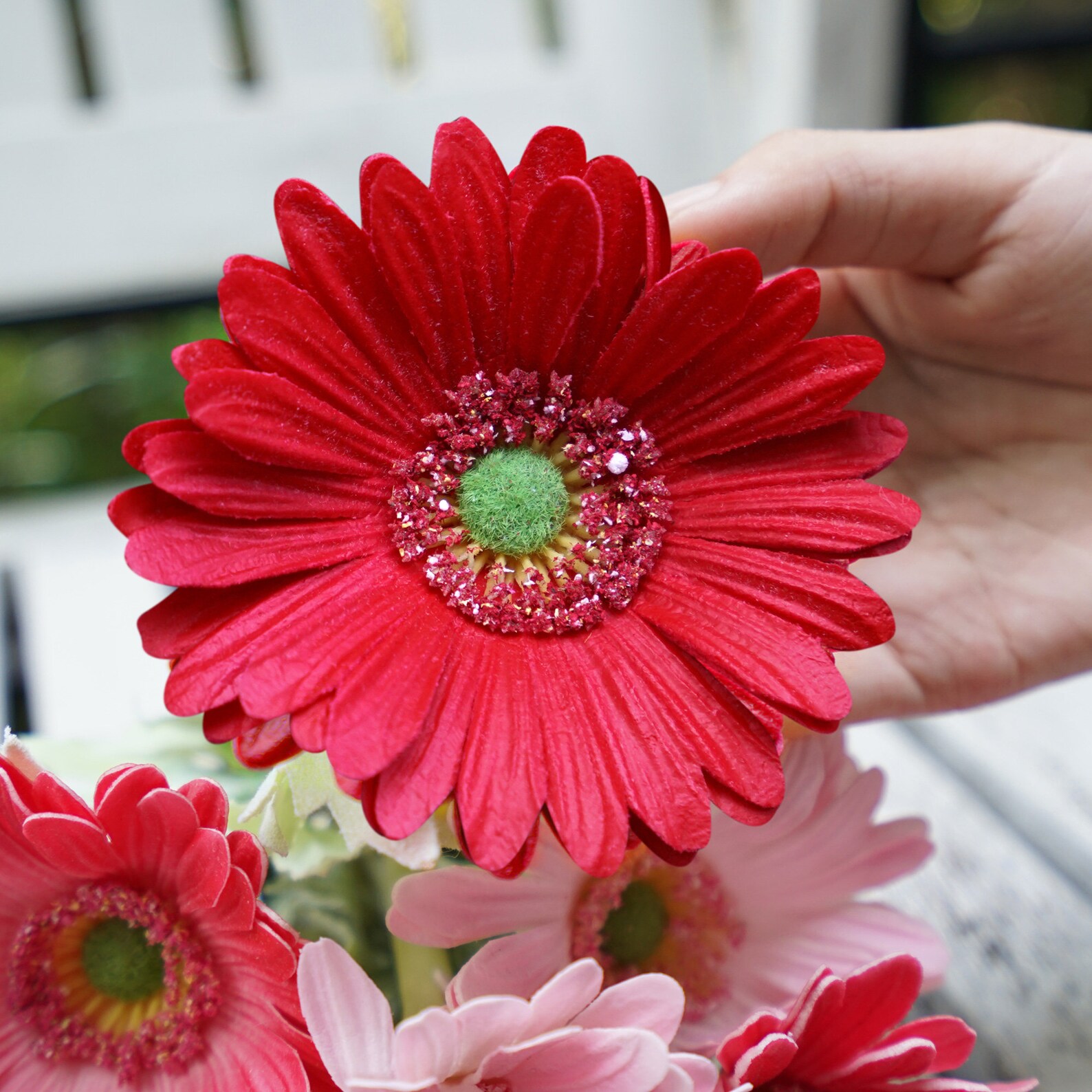 Fiveseasonstuff 7 Stems of Artificial Real Touch Gerbera - Etsy
