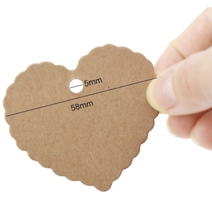 100 Pcs Kraft Paper Blank Tags With Jute Twine (heart Shape) - Etsy