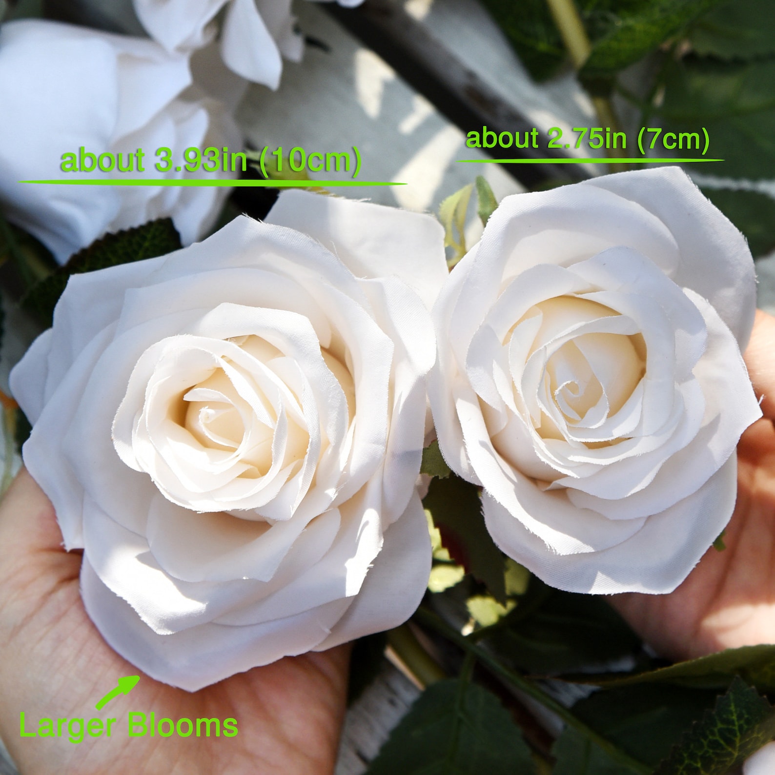 Fiveseasonstuff 2 Pcs 11.4ft Bendable White Flower Garland - Etsy