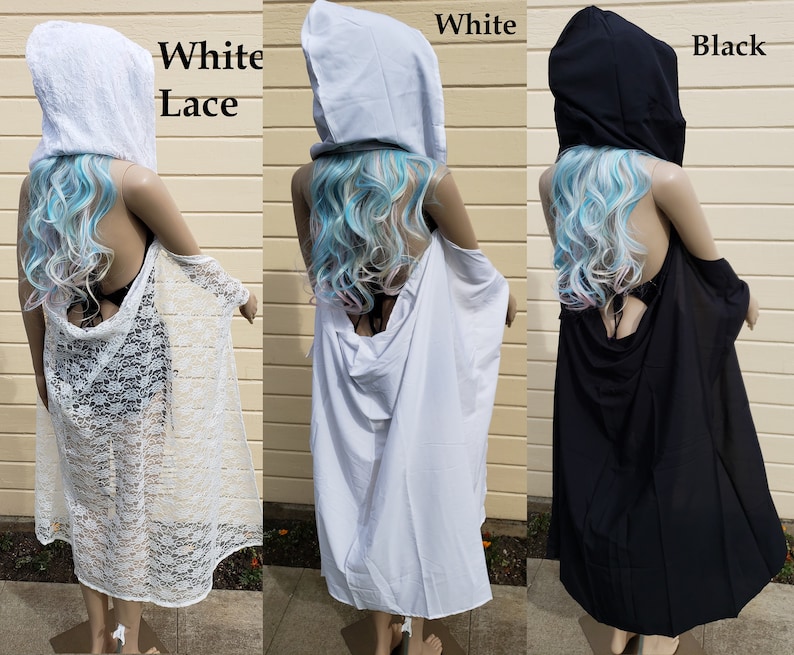 Hooded Cape Sarong Plain Colors Kimono Hood Throw Over - Etsy