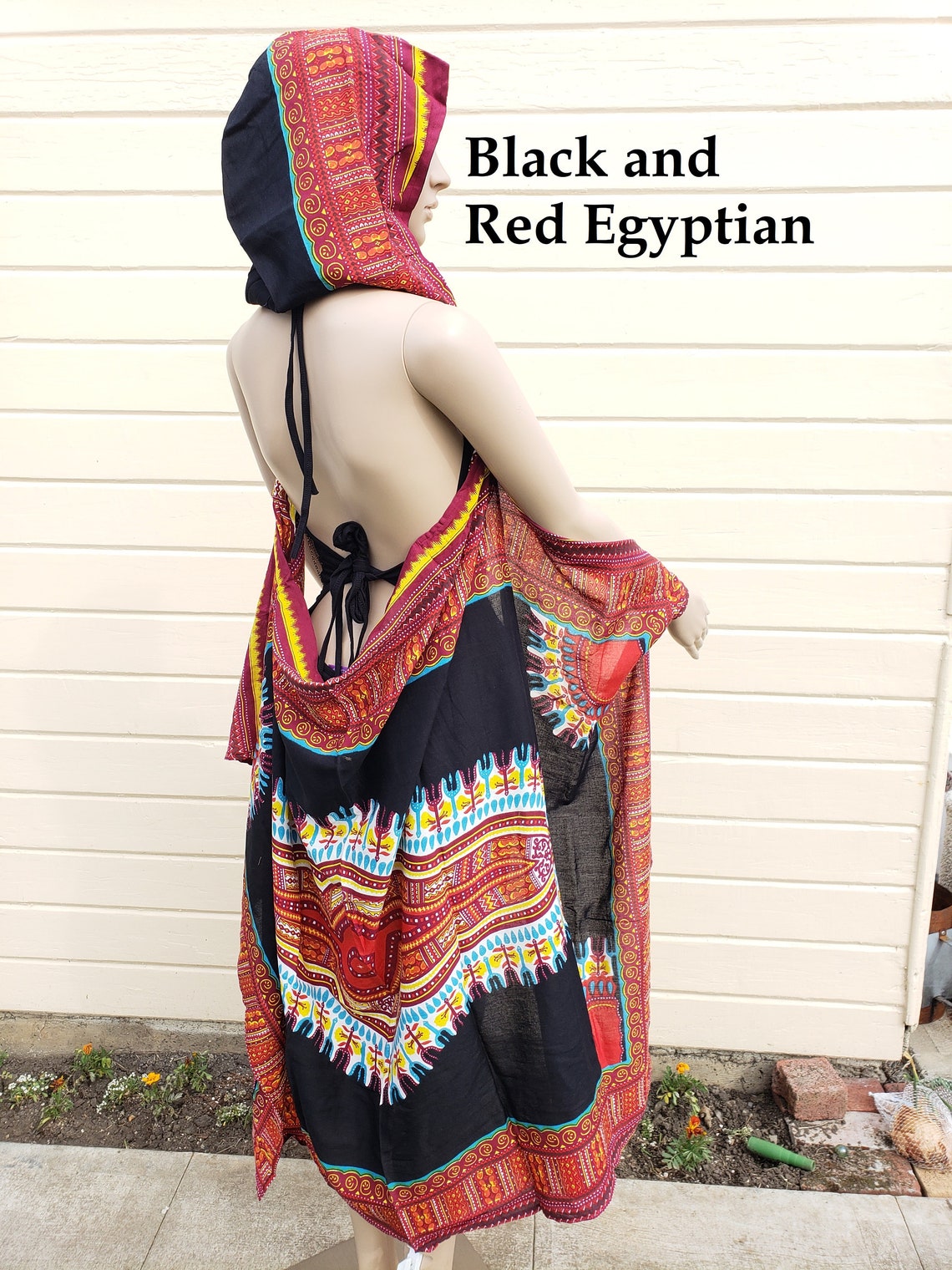 Hooded Cape Sarong - Blue Arabian Nights - Kimono Hood Throw Over Beach ...